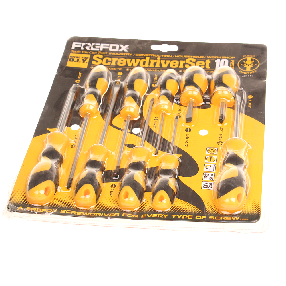 Súprava skrutkovačov čierno-žltá 10 ks | Venda.sk - Zlavový portál s tovarom